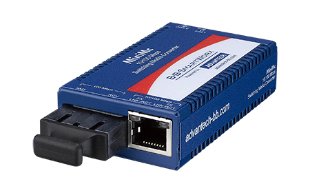 IMC-350-SSMR-PS-A - Mini Media Converter, 100Mbps, Single mode 1550xmt, 2km, SC, AC adapter - 研华
